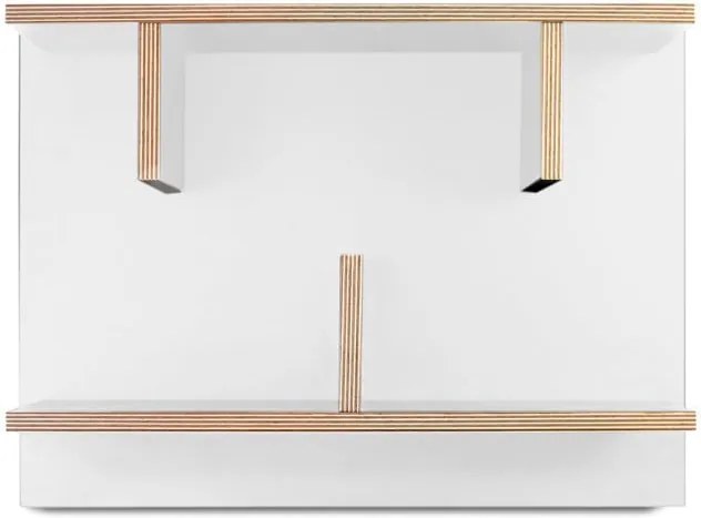 Bílý nástěnný policový systém TemaHome Bern, 230 x 60 cm
