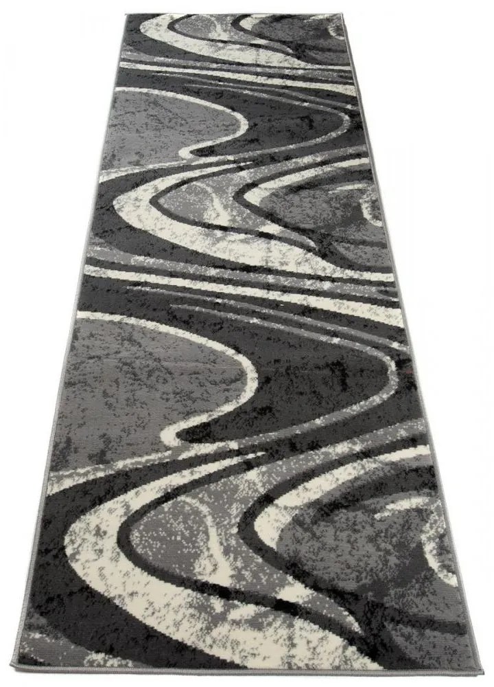 Kusový koberec PP Volga šedý atyp 100x300cm