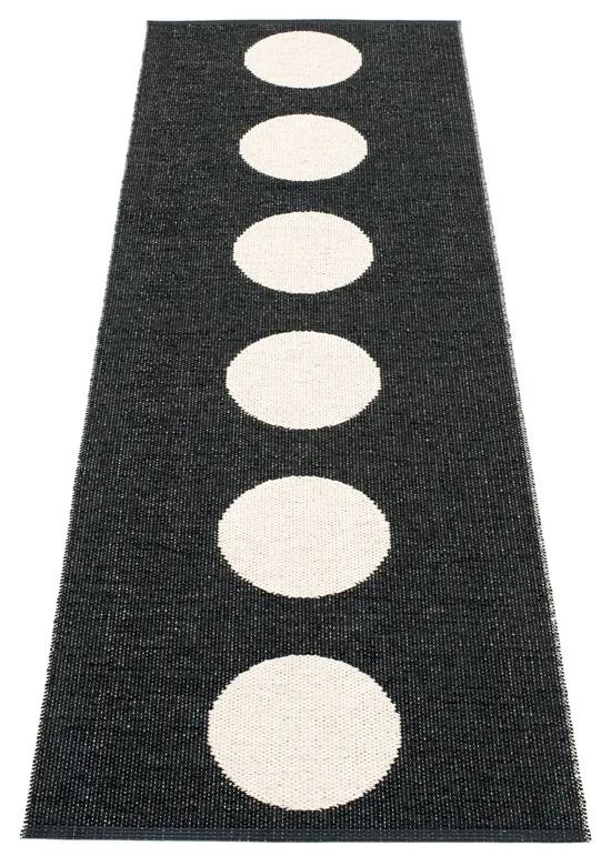 Vinylový koberec Pappelina VERA Black/Vanilla velikost: 70x300cm