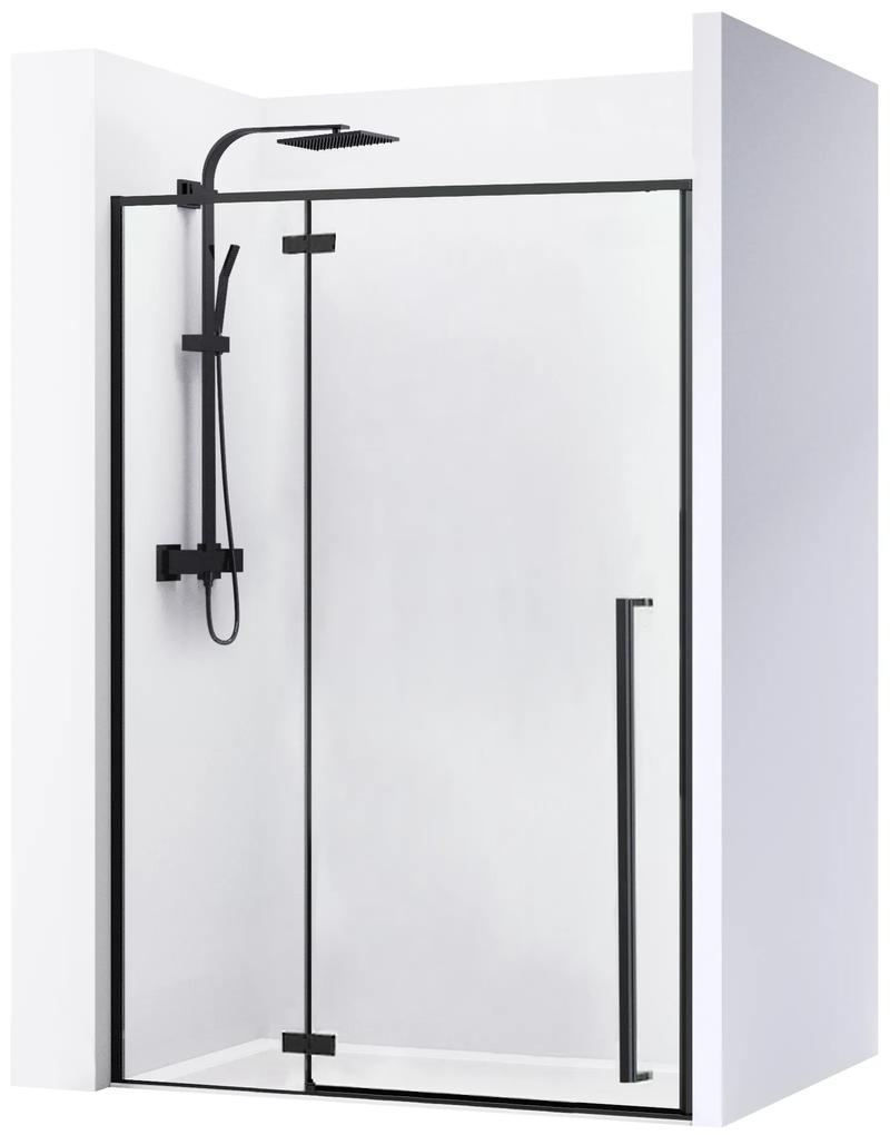 Dveře sprchové FARGO černý mat 150
