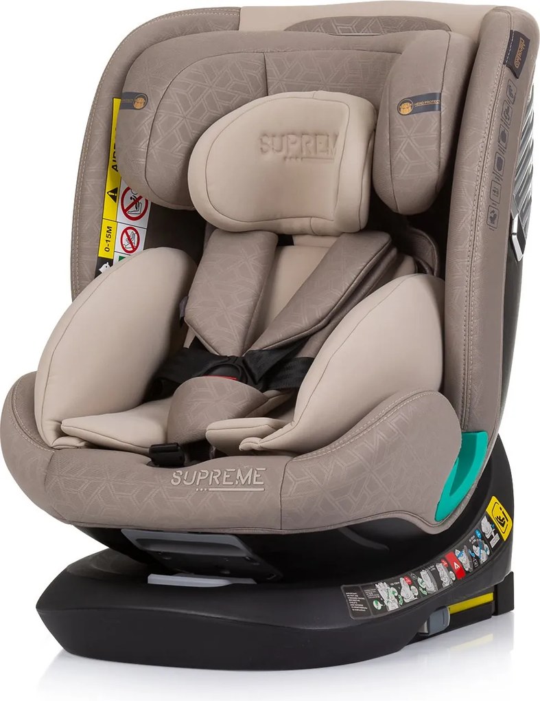 Autosedačka chipolino supreme i-size 40-150 cm isofix 360 macadamia