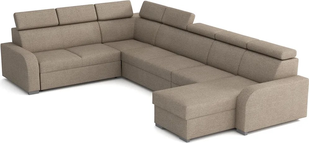 Sedací souprava OSLO U | 250x380x170 | rozkládací + 3x úložný prostor | VÝBĚR TKANIN