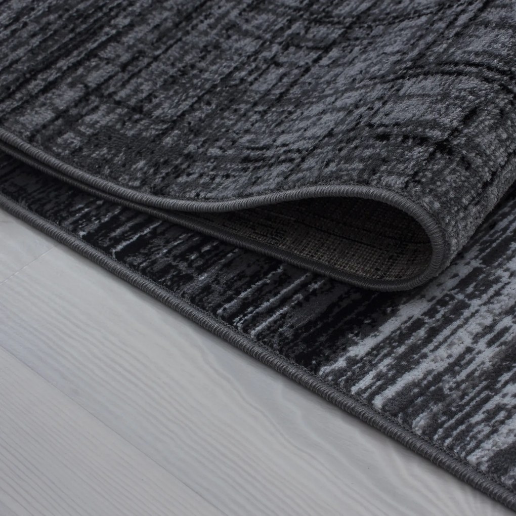 Ayyildiz, Kusový koberec Plus 8001 black, 80x300, šedá, chodba / předsíň