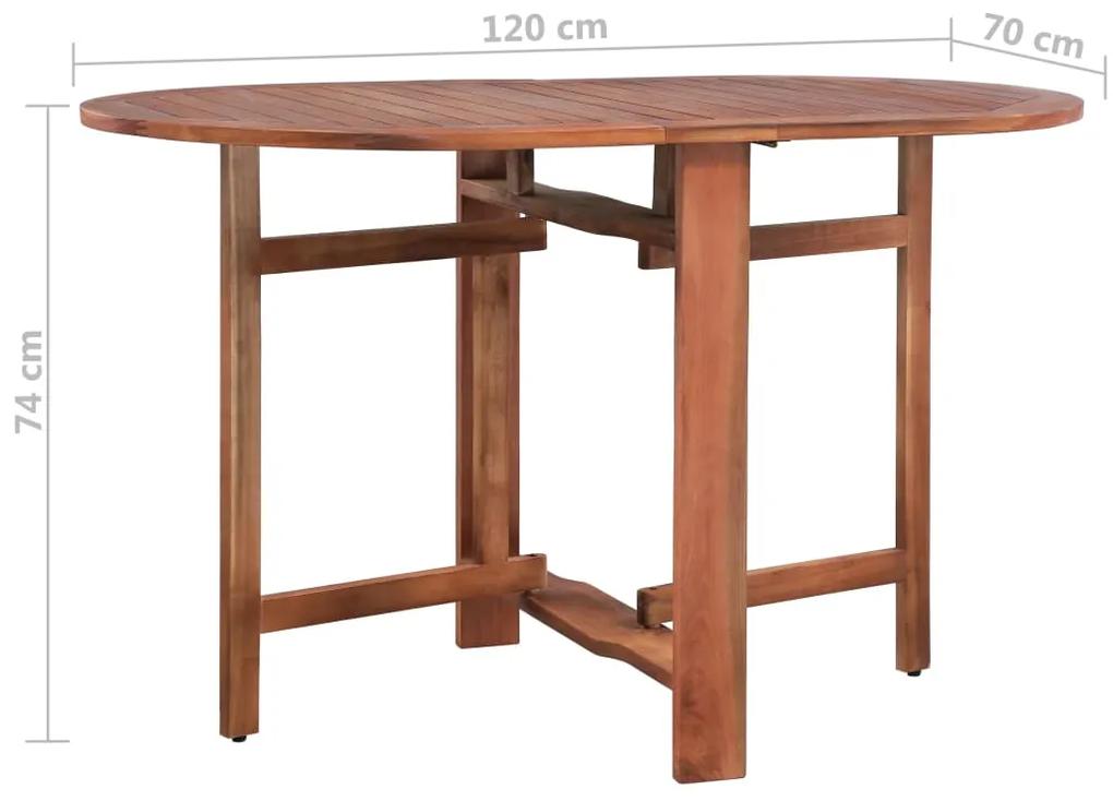vidaXL Zahradní stůl 120 x 70 x 74 cm masivní akáciové dřevo