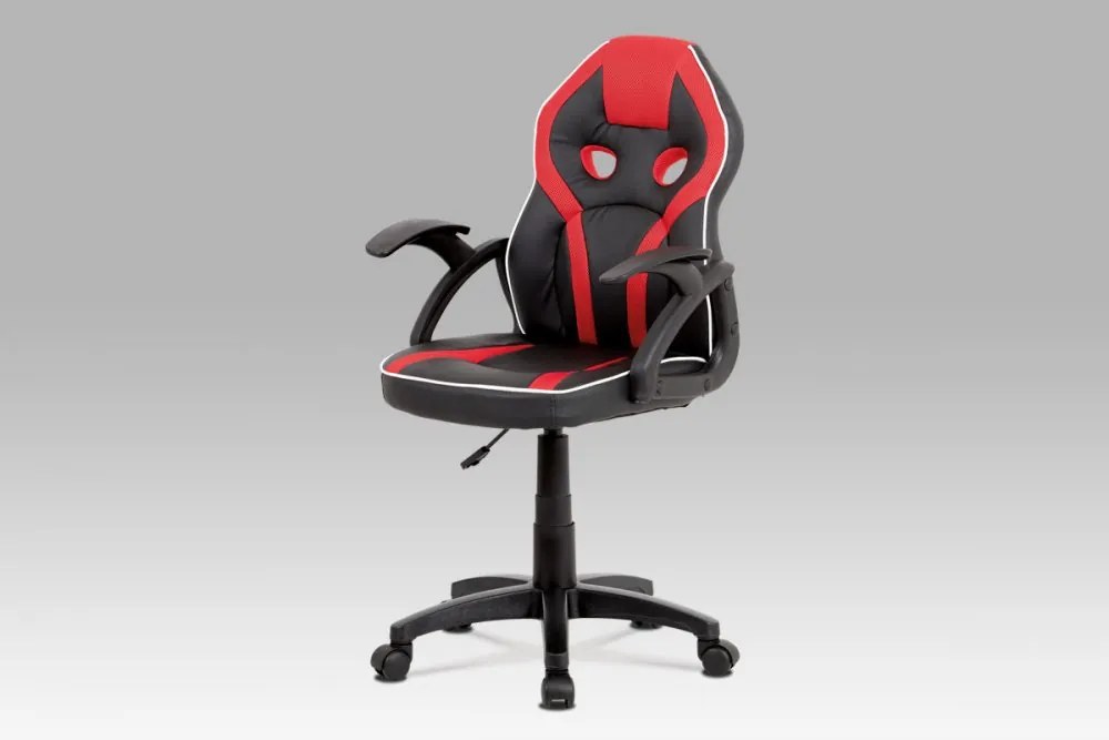 Dětská kancelářská židle KA-N664 RED černá / červená Autronic