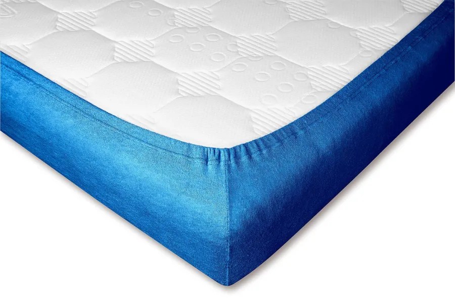 DADKA Froté prostěradlo královská modř Rozměr 100x200x20