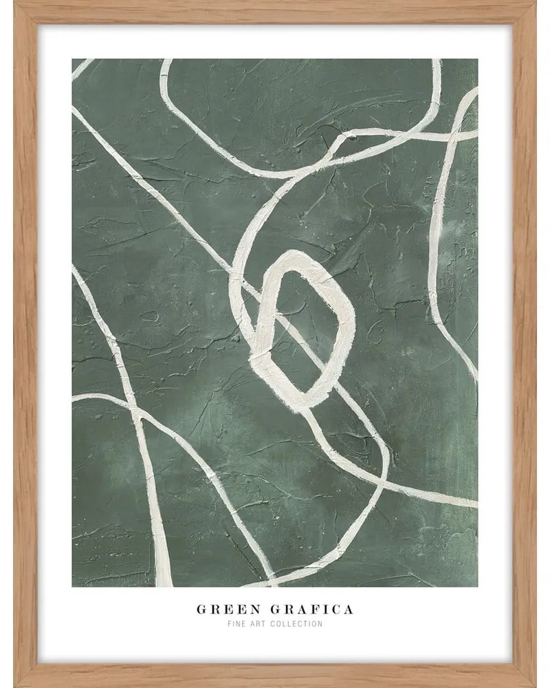 Obraz 32x42 cm Green Grafica – Malerifabrikken