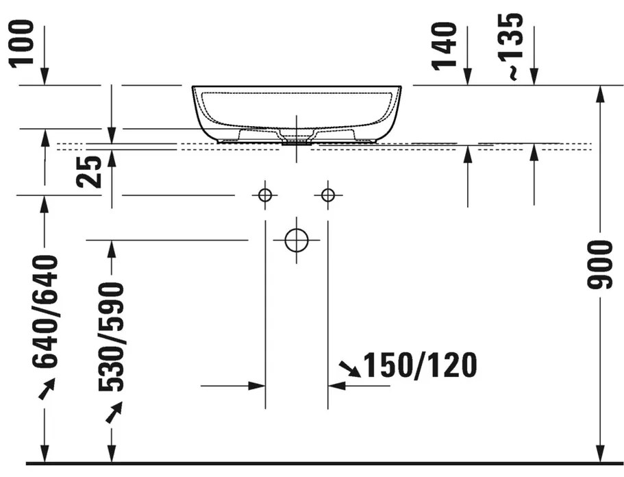 Duravit Luv - Umyvadlová mísa, Bílá 0380500000