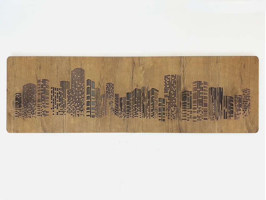 Li-Go "Mrakodrapy" světelný obraz 230V 125x40cm provedení povrchu: dub