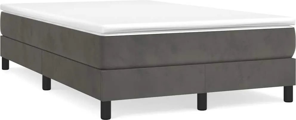 Rám postele s boxspringem tmavě šedá 120 x 200 cm samet 3120761