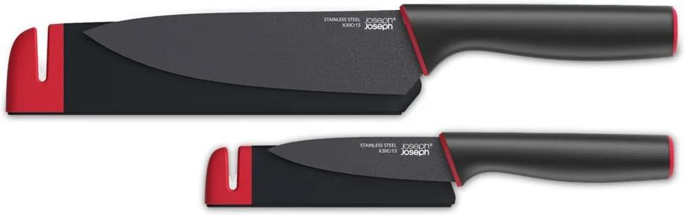 Joseph Joseph, Nože s krytem a brouskem Slice&amp;Sharpen™ sada Paring + Chef´s knife / loupací + kuchařský