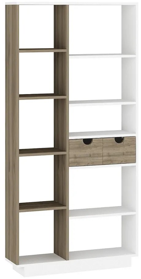 Designový regál Caitir 188,6 cm ořech bílý