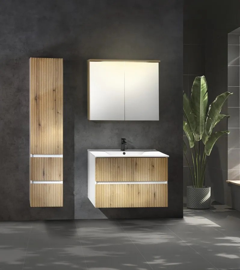 Aqualine Aqualine, PANEDA umyvadlová skříňka 79,5x55x45,2cm, bílá, PN280