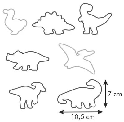 Tescoma Vykrajovátka dinosauři DELÍCIA KIDS, 7 ks