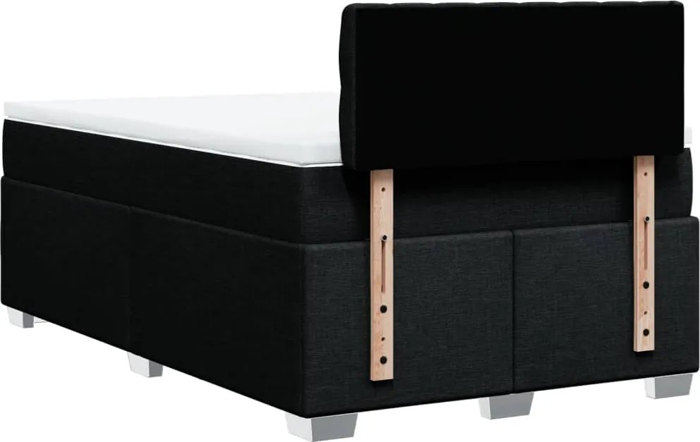Box spring postel s matrací černá 120x190 cm textil 3285836