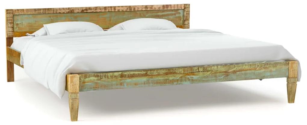 Rám postele masivní mangovník - vzhled starého dřeva | 160x200 cm