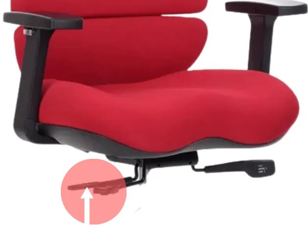 MERCURY Ergonomická kancelářská židle WORKEASE - červená látka