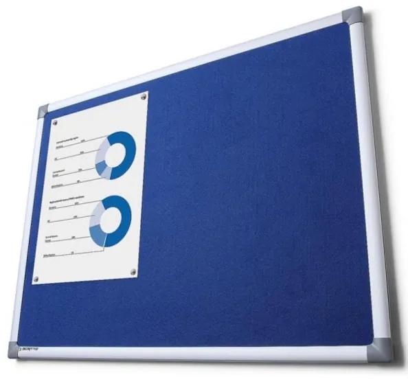 Textilní tabule SCRITTO modrá 100x200 cm