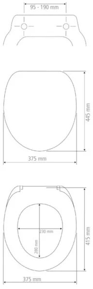 WENKO 22973100-WC sedátko DELOS 44,5x37,5 cm bílá/stříbrná