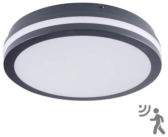 Brilagi - LED Venkovní svítidlo se senzorem BENE LED/24W/230V pr. 26 cm IP54