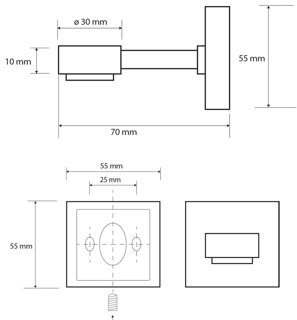 SAPHO XQ801 X-square mýdlenka magnetická, chrom