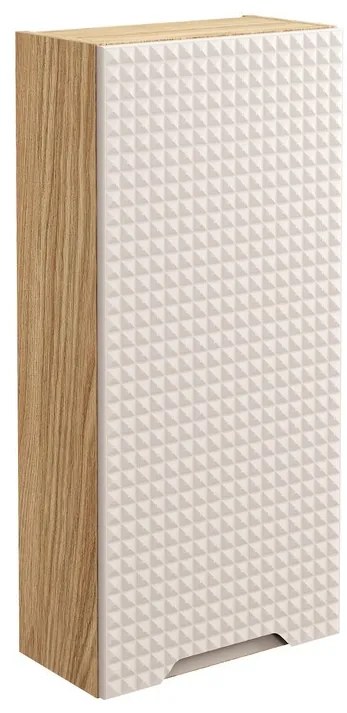 Závěsná koupelnová skříňka Luxor Beige 83-35-1D béžová/dub olejovaný