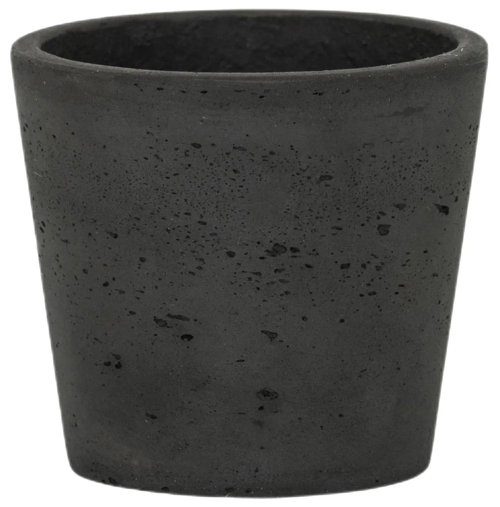 Mini Bucket Black Washed S - Ø 14 cm / V 12 cm