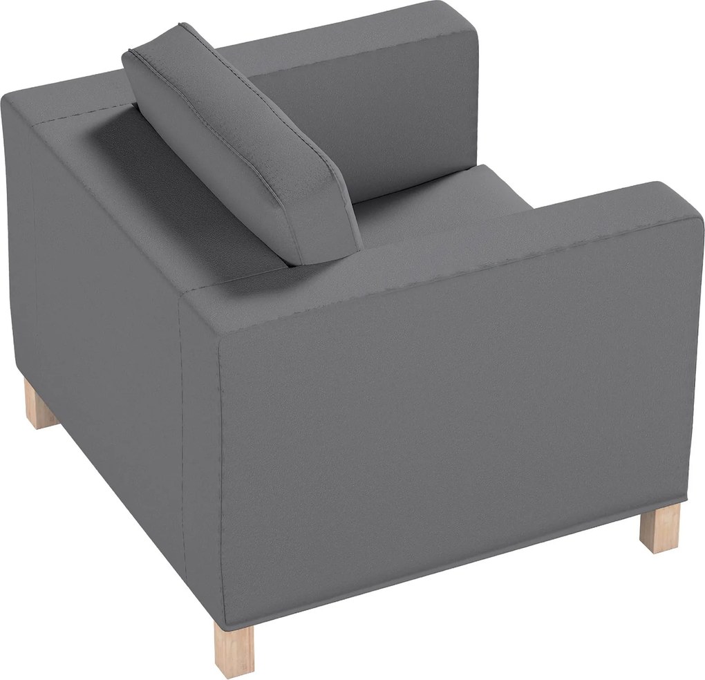 Potah na křesko IKEA Karlanda, krátký barva šedá látka pletený vzor