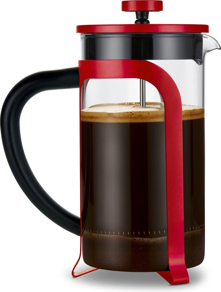 Tchibo - Konvička french press 800 ml - barva: červená