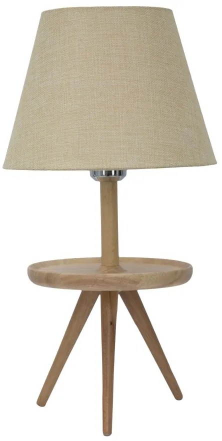 Hnědá stolní lampa s odkládacím místem Mauro Ferretti Ekos, 25x48 cm MF_170912000A