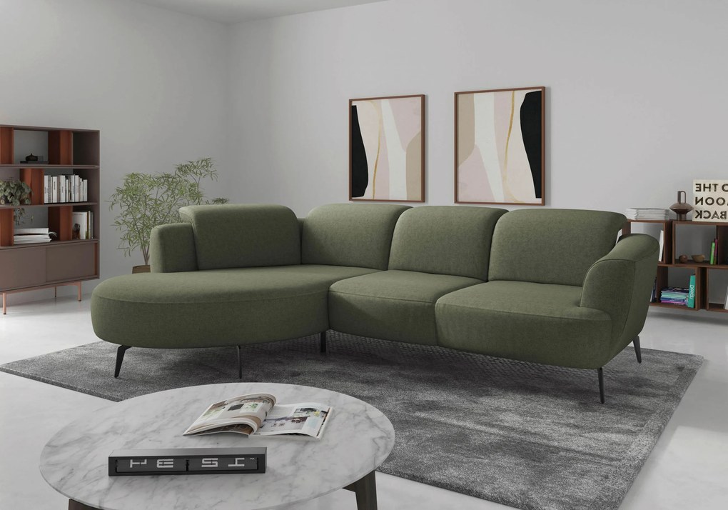 XXXLutz ROHOVÁ SEDAČKA, textil, olivově zelená Sit & More - Sedací soupravy - 000144018509