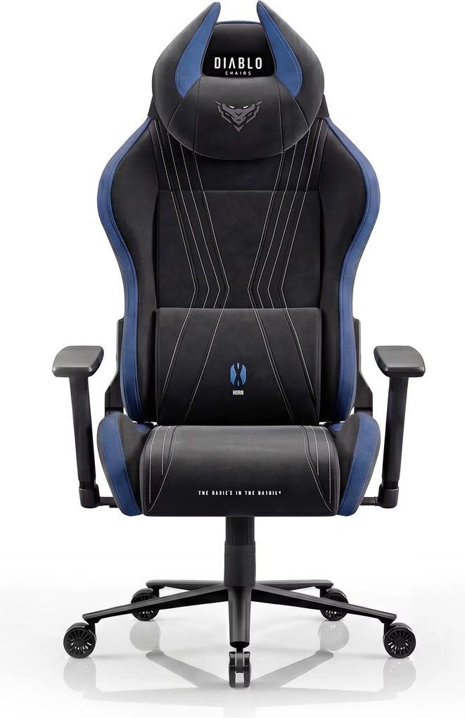 Herní křeslo z látky Normal Size, černý-modrý: Diablo X-Horn 2.0 Night Blue