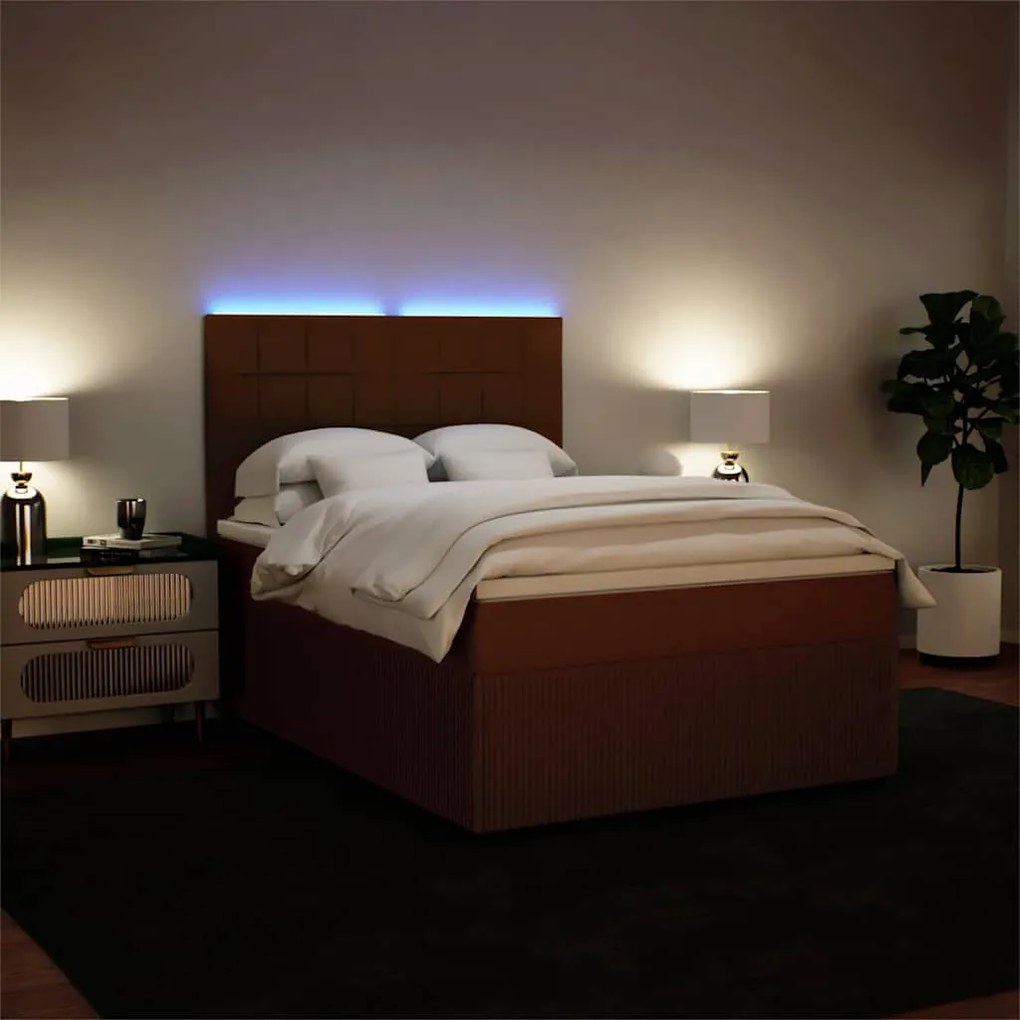 Box spring postel s matrací růžová 140x200 cm samet 3294663