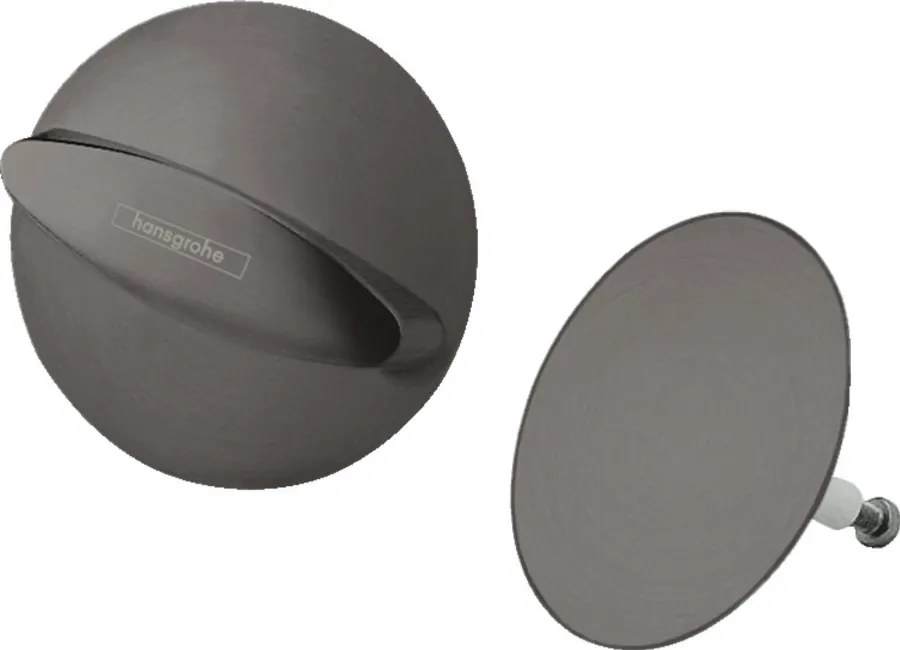 Hansgrohe Flexaplus, vrchní souprava odtokové přepadové soupravy, matná černá chromová, 58185340