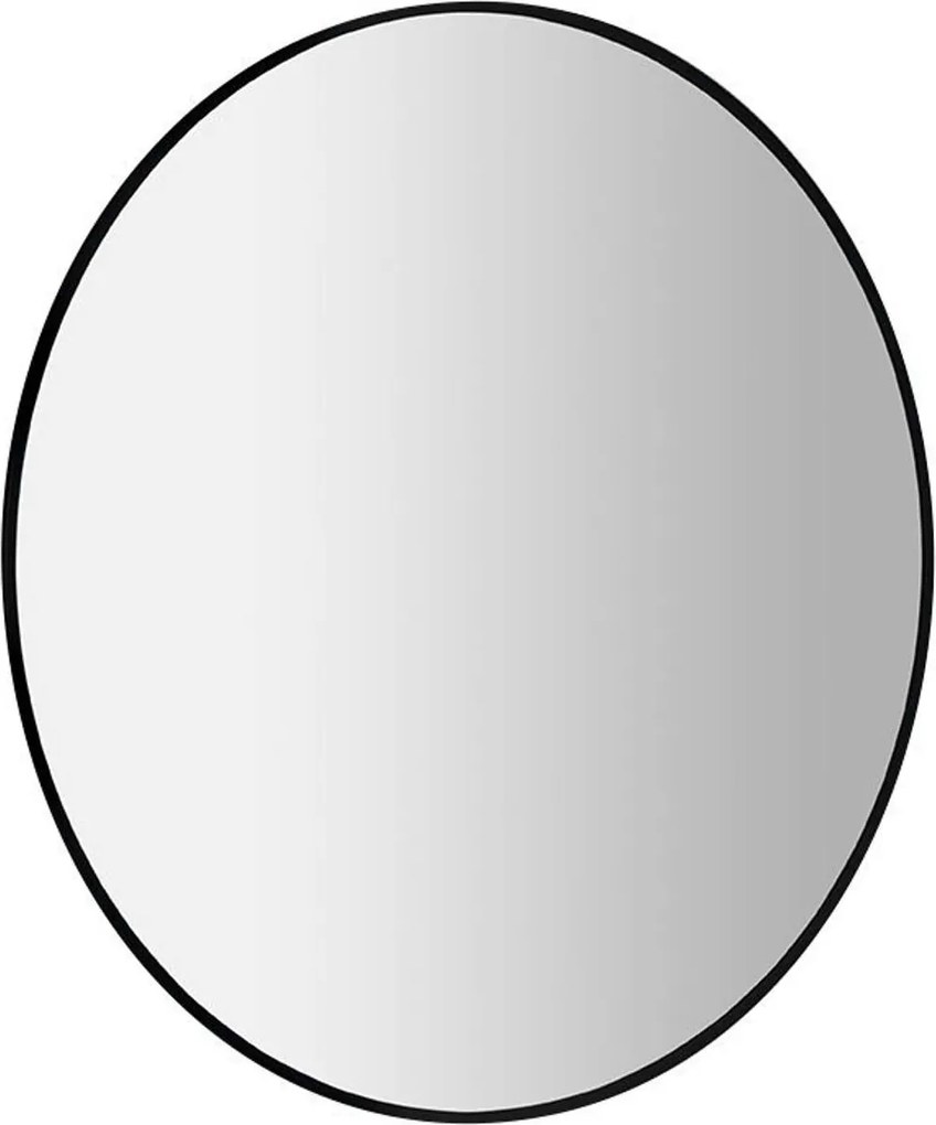 Sapho - Zrcadlo s LED osvětlením, průměr 80 cm, matná černá 31255CI