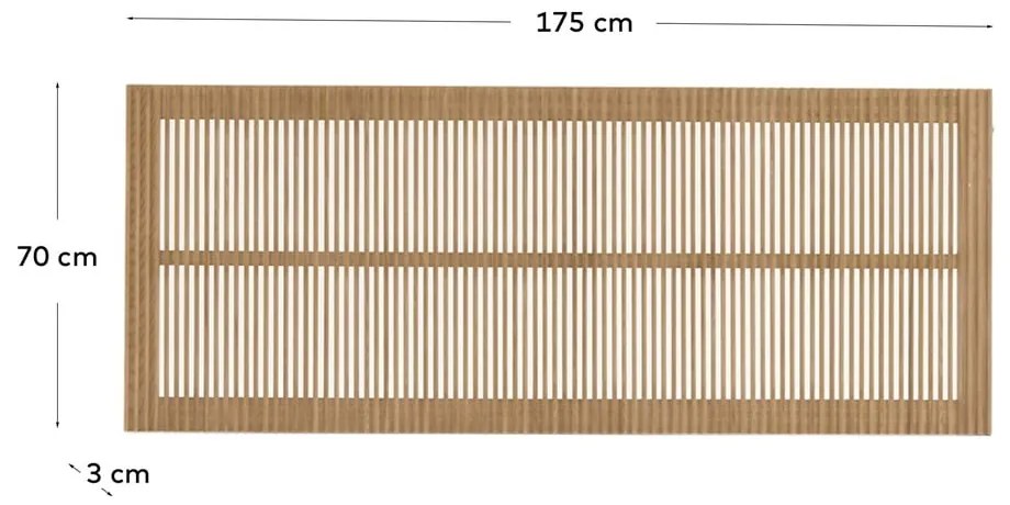 Čelo postele z jasanového dřeva 175x70 cm Beyla – Kave Home