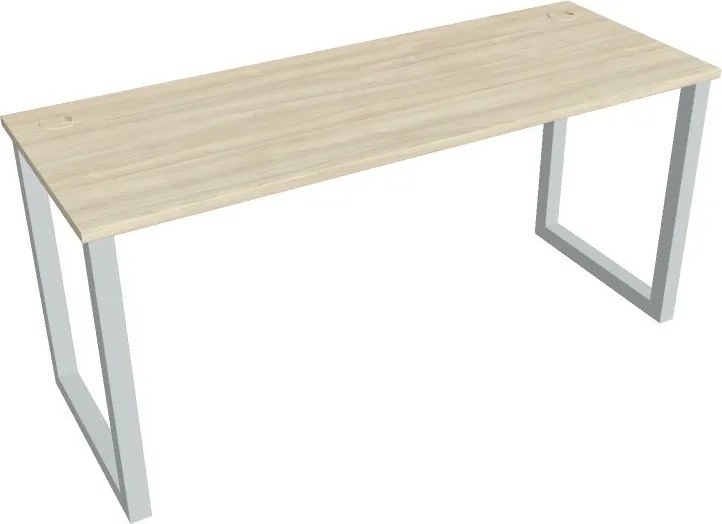 Kancelářský pracovní stůl Hobis UEO 1600, bílá RAL 9016, deskaakát