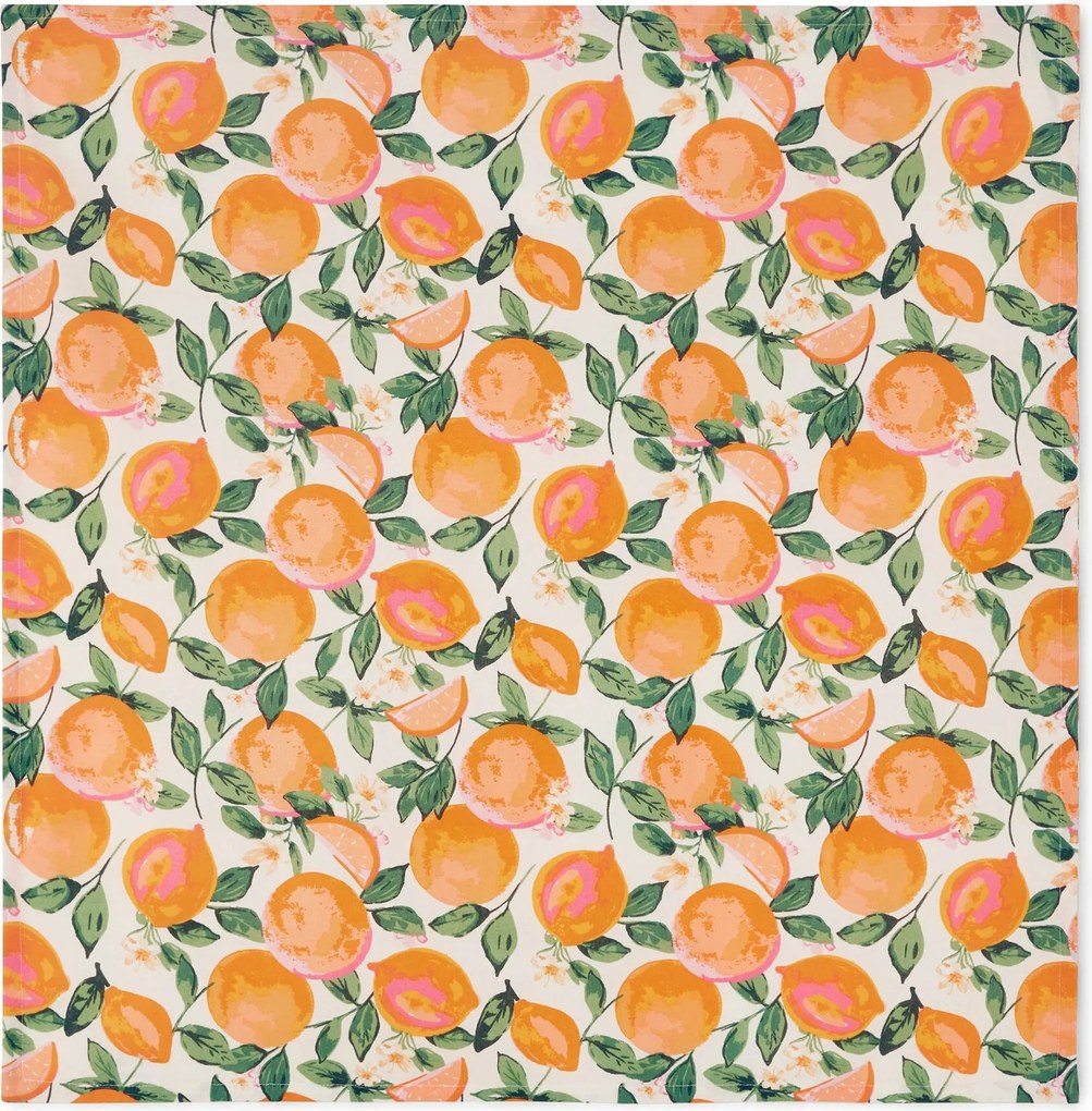 Tchibo - Omyvatelný ubrus, cca 90 x 90 cm, oranžová
