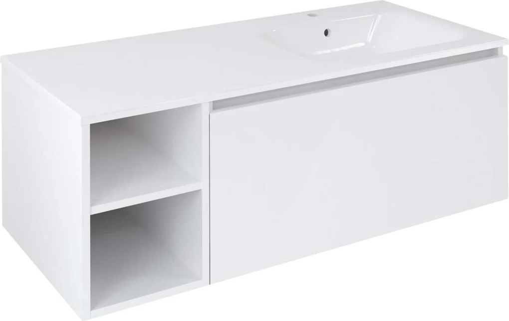 Sapho Lorea - Umyvadlová skříňka 120x46x52 cm, 1x zásuvka, pravá, matná bílá LE090-3131-R-04