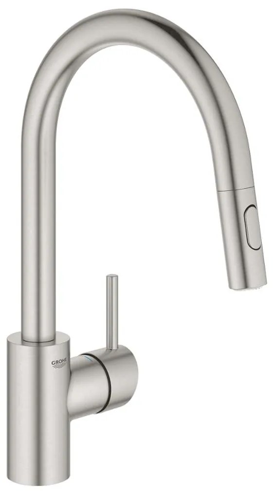 Grohe Concetto - Dřezová baterie s výsuvnou sprškou, supersteel 31483DC2