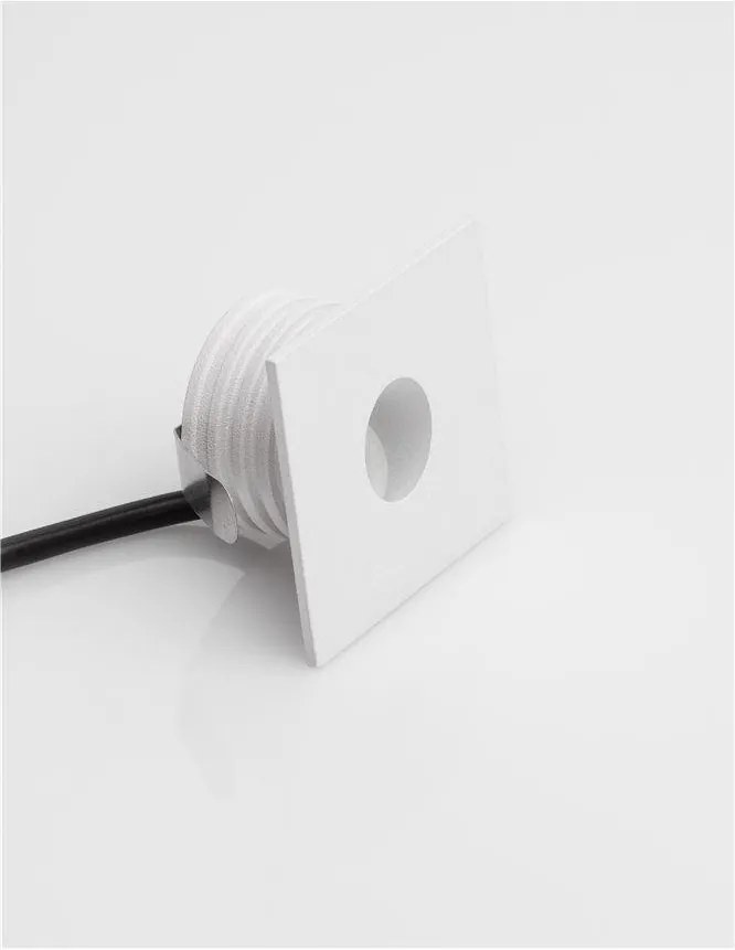 NV 8058001 Venkovní zapuštěné svítidlo do zdi PASSAGGIO bílý hliník LED 1W 3000K 3V IP54 délka kabelu 1.80m použijte driver 9020170 - NOVA LUCE