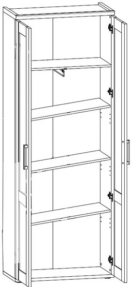 Skříň Romance, modřín/dub