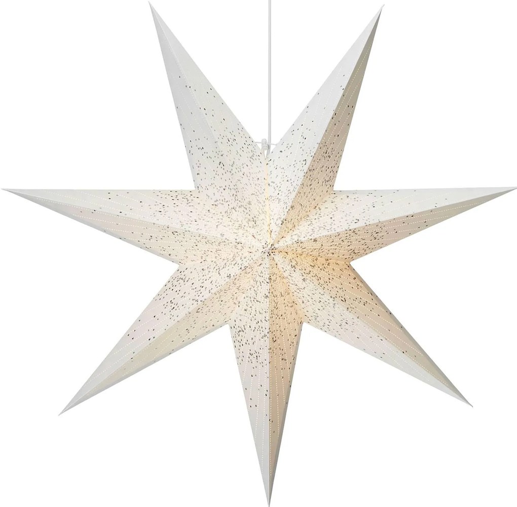 Dekorativní hvězda Olivia v bílé barvě