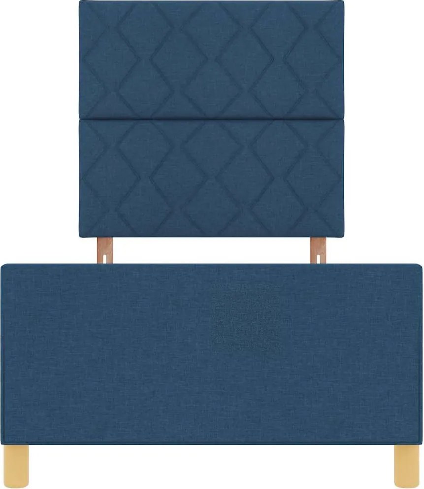 Rám postele s čelo Modrá 100 x 200 cm textil 3344787