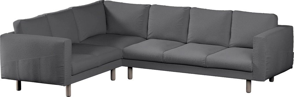 Potah na pohovku IKEA Norsborg rohová 5-místná barva šedá látka pletený vzor