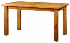 Jídelní stůl z masivu MES 13 A 90x160 s hladkou deskou - výběr moření, 01Moření K01 - světlá borovice, 02Moření horní desky K03 - bílá patina 0