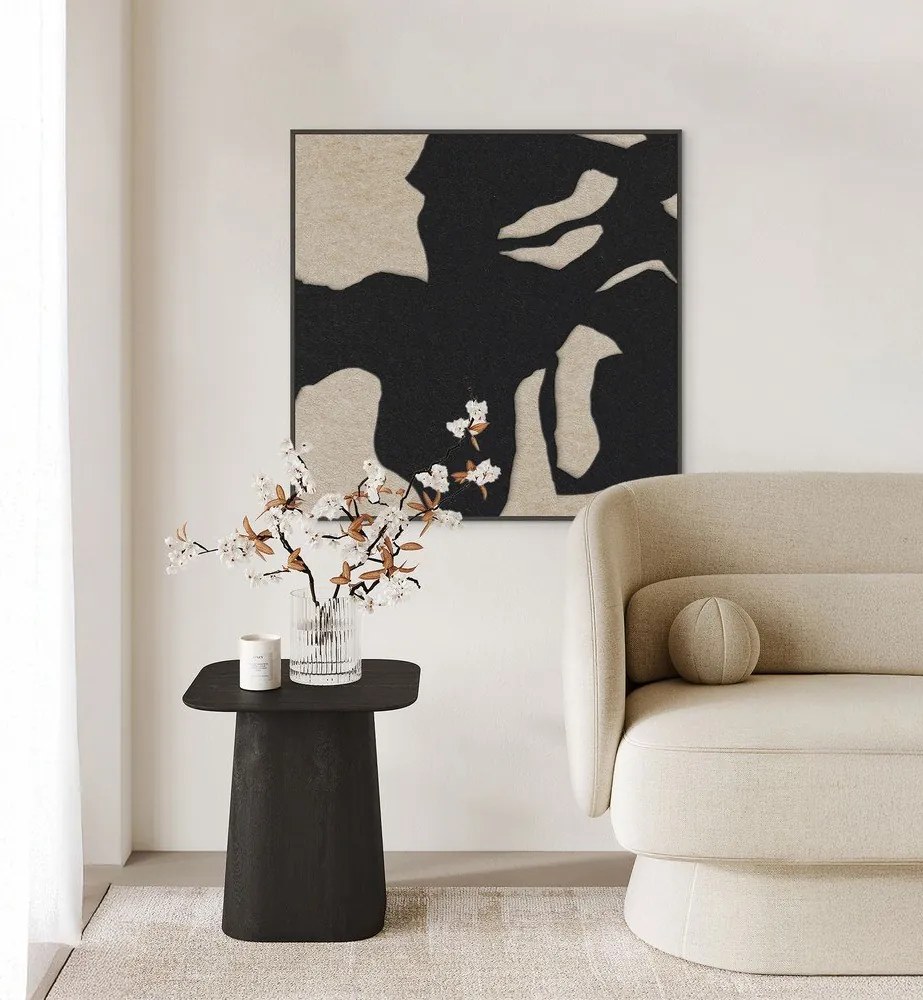 3D obraz s rámem/akustický 102x102 cm Silent Shadow 1 – Malerifabrikken
