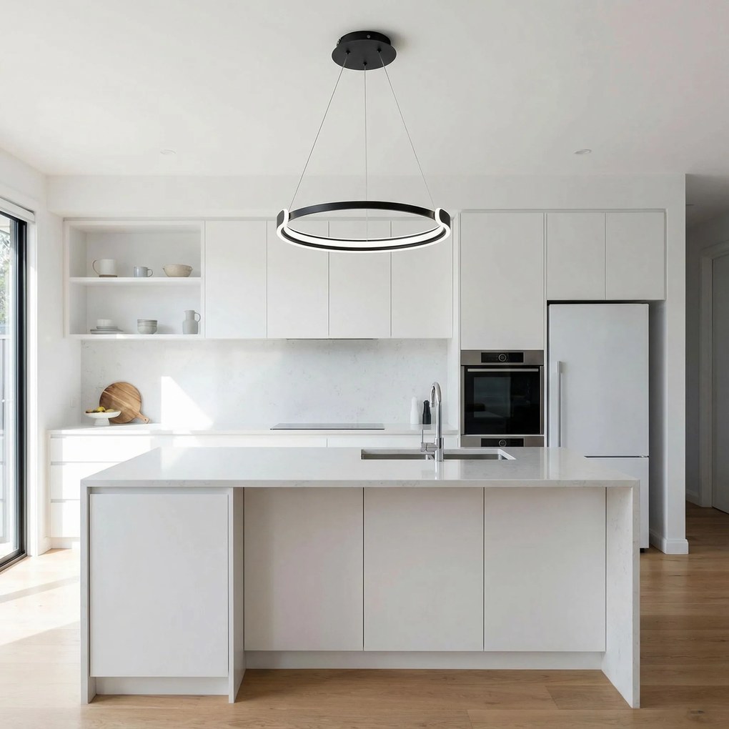 Toolight Toolight, LED stropní svítidlo 50cm, 48W, 4000K, 2500lm, APP1927-CP, černá, OSW-66067