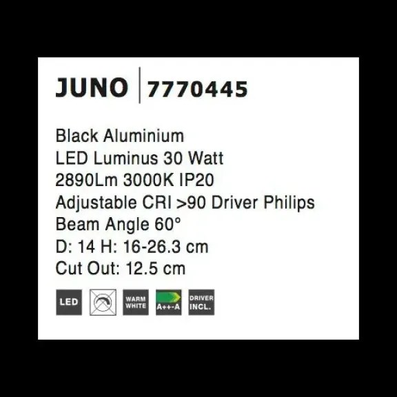 Podhledové svítidlo Juno Big černé