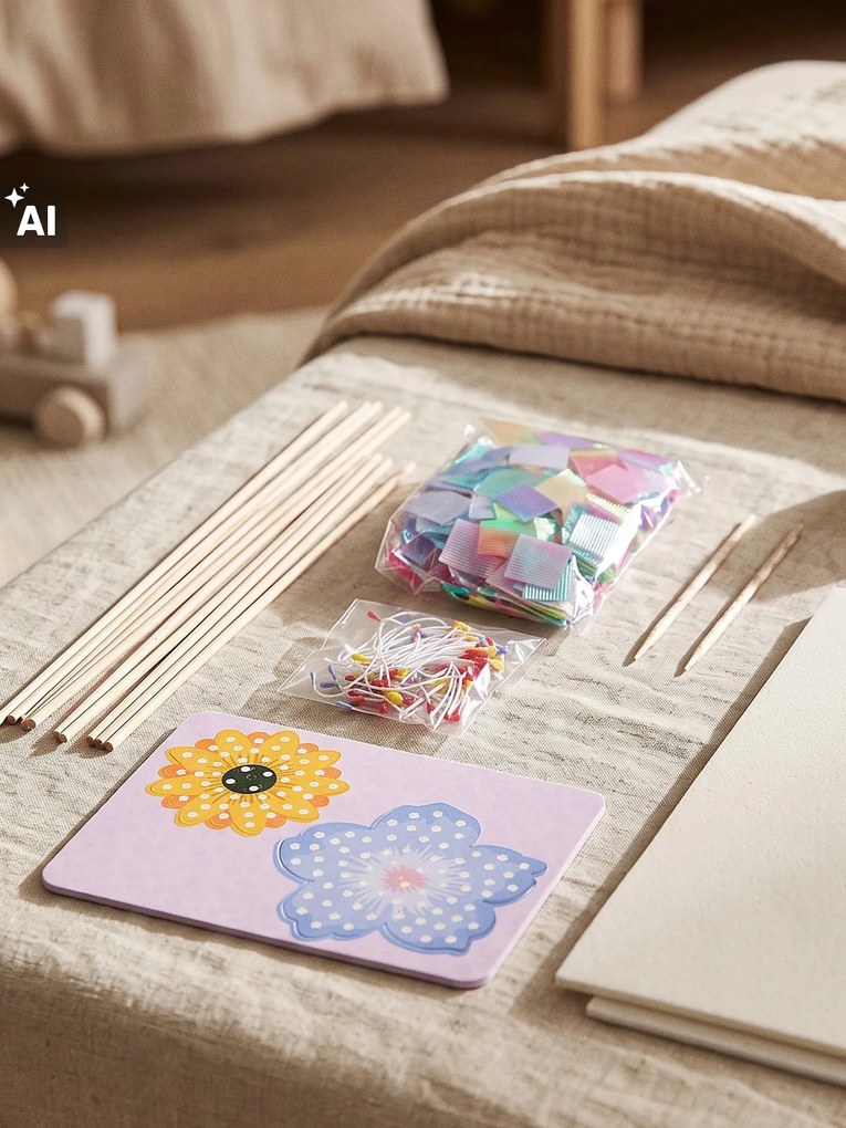 Sinsay - Kreativní sada Poke-Art Craft na zdobení květin a motýlů - vícebarevná